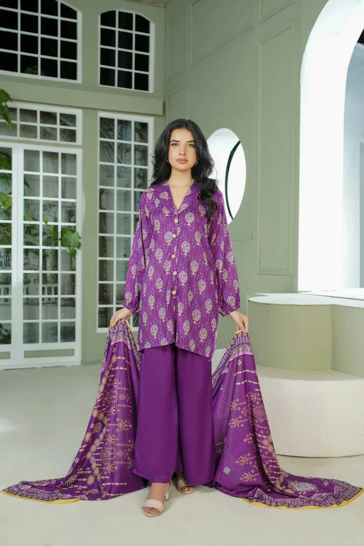 Lala - Sana Samia Winter Slub Collection Vol 1 - LS-0422-Regalia Purpl ...