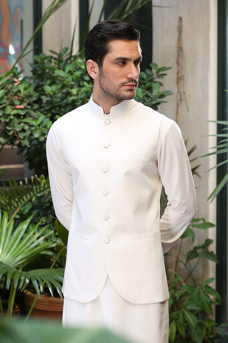 Istor - Waistcoat | Marvelous | Butter Cream | IST-148 – Raja Sahib
